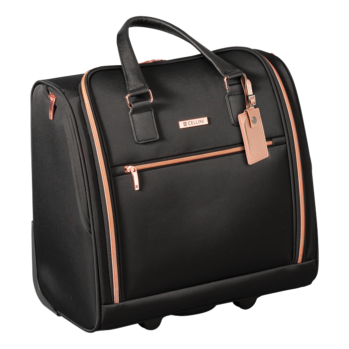 Cellini Allure Medium 4 Wheel Trolley with TSA Lock - Black | Brand ...