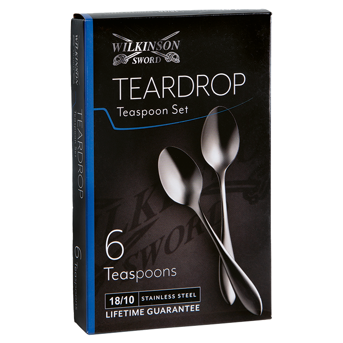 Teardrop 6 Piece Teaspoon Set - Silver | Brand Innovation